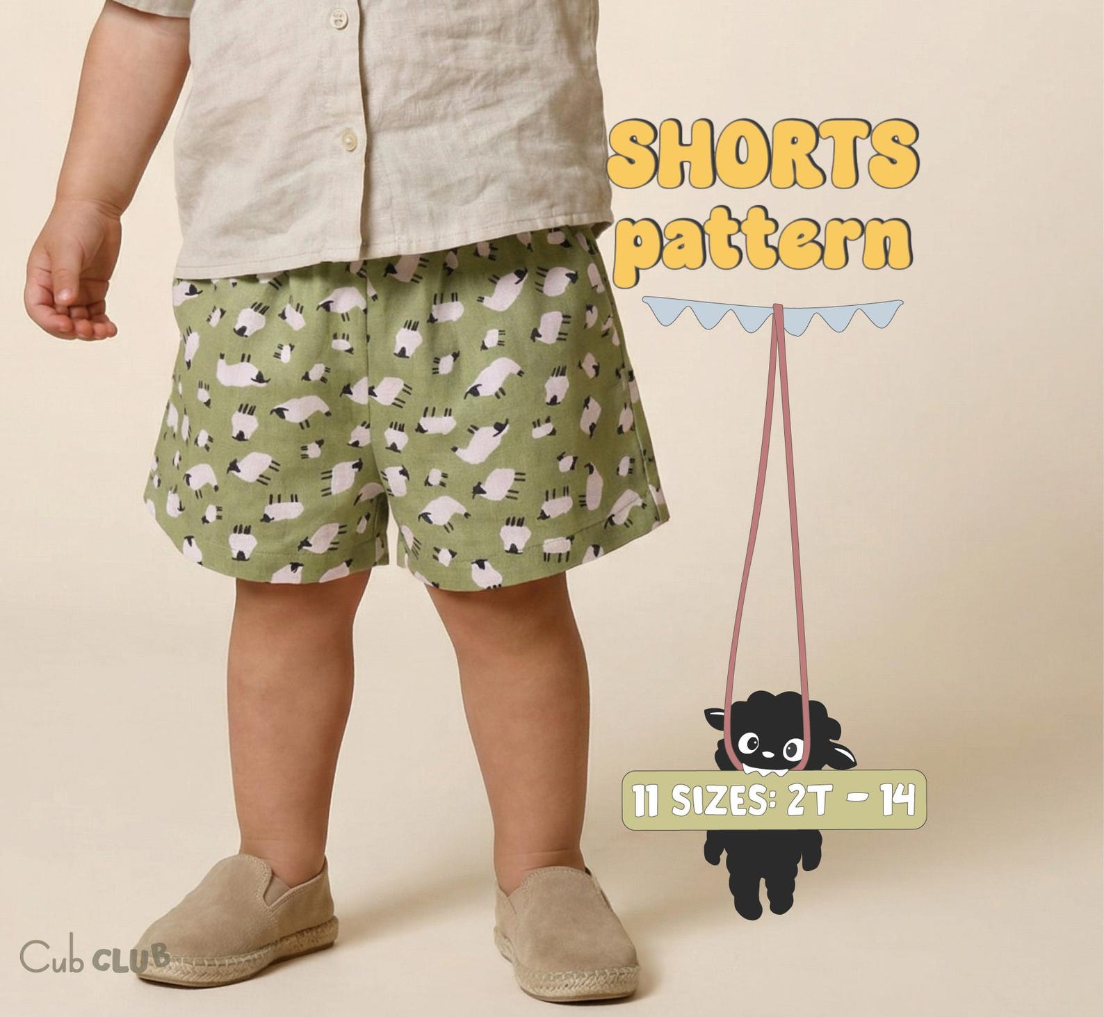 Kid's Shorts Sewing Pattern for Toddlers Shorts Pattern for Children ...