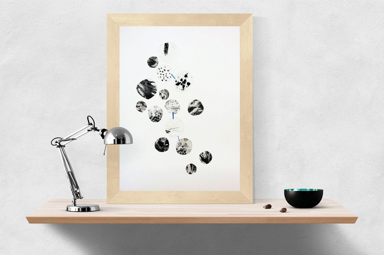 Large Etching Print Black and White Abstract Printmaking Art - Etsy