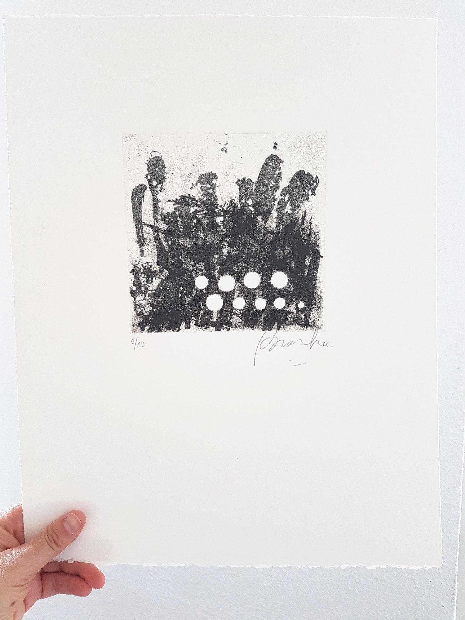 Original Black and White Abstract Etching Print - Embossed Art Print - Etsy