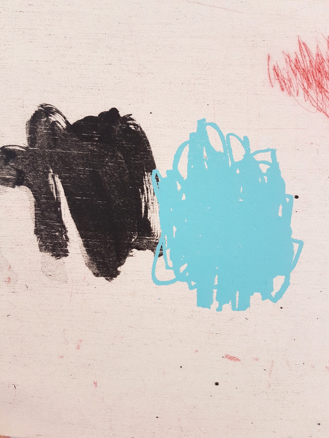 Abstract Lithograph Print and Screen Print Art Collograph - Etsy