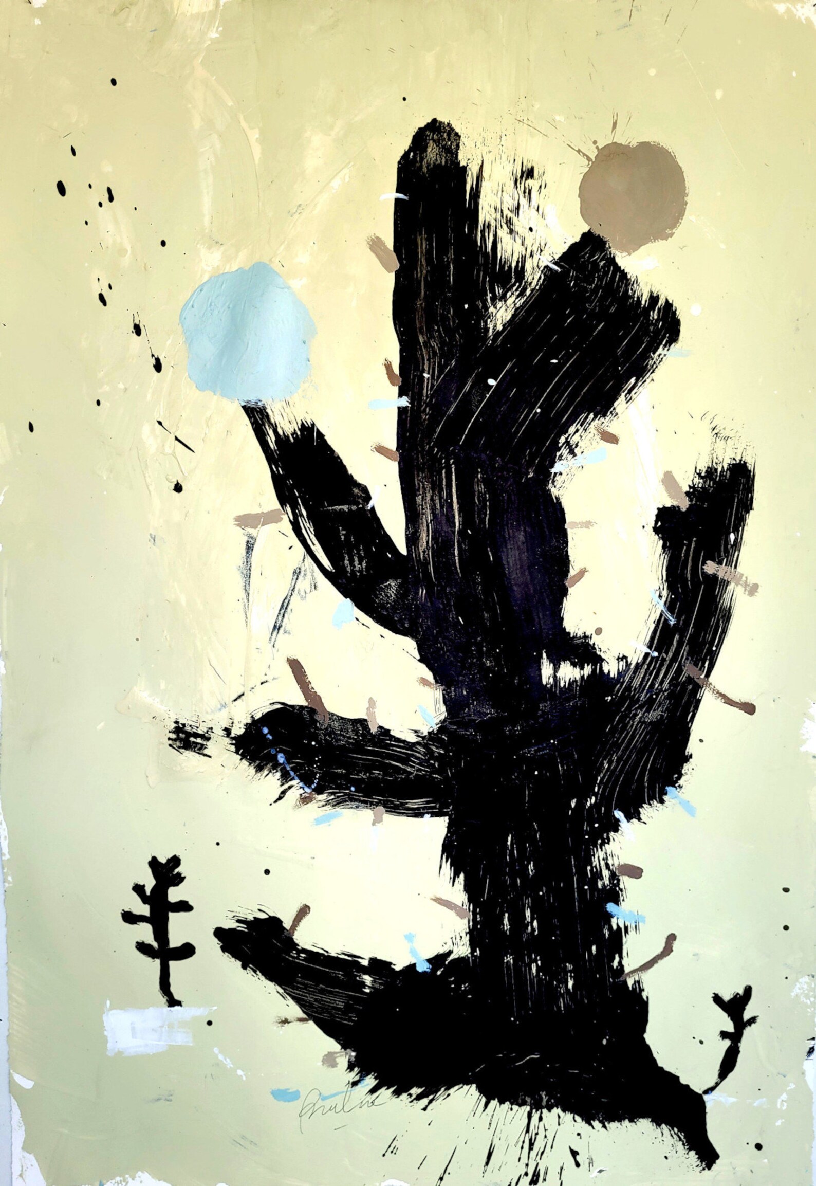 Abstract Expressionist Tree Original Large Painting on Paper - Etsy