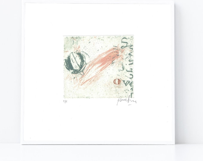 Delicate Abstract Etching Print - Minimalist Printmaking Wall Decor - Etsy