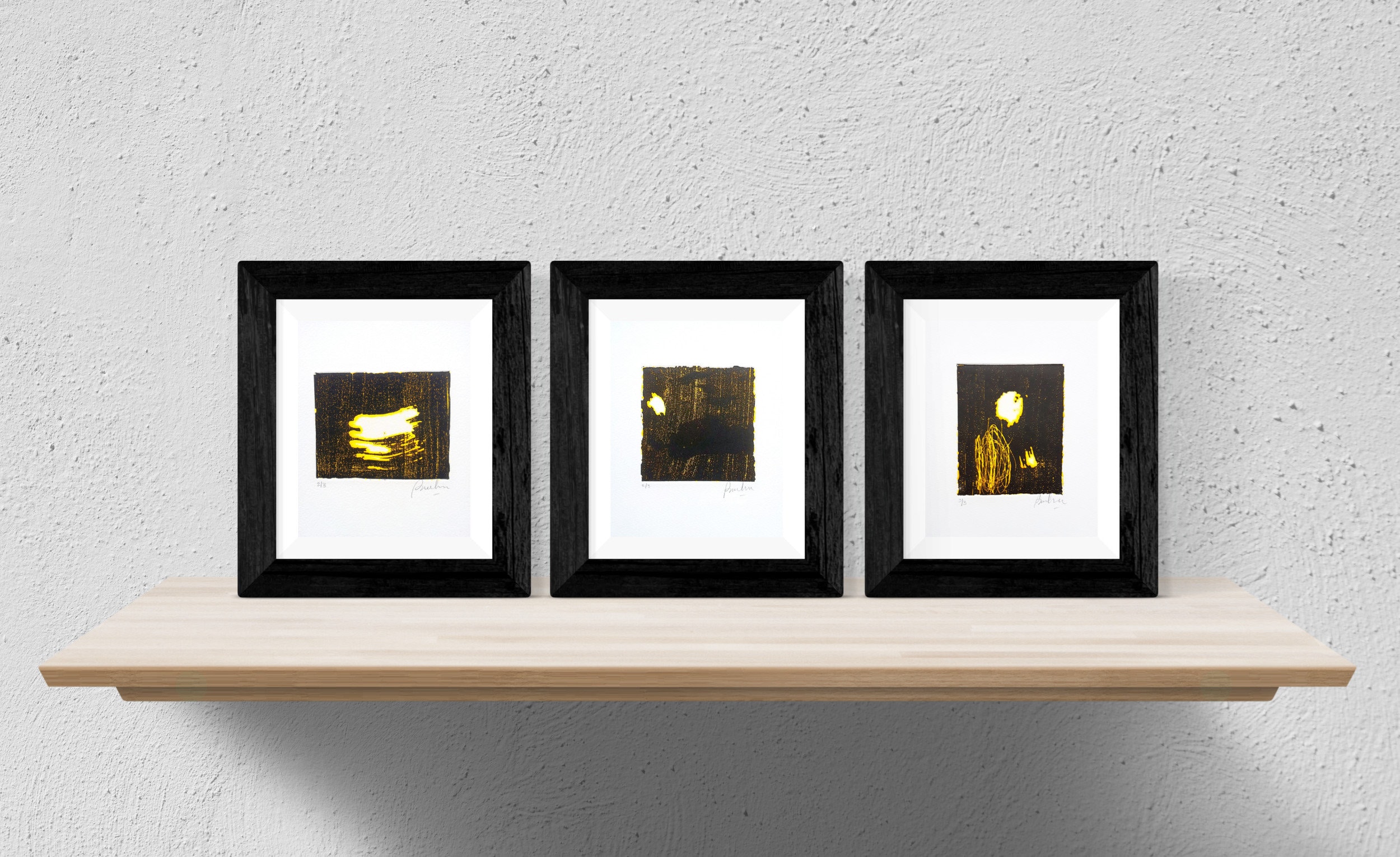 Set of 3 Matching Art Prints Textured Artwork Print Gallery - Etsy