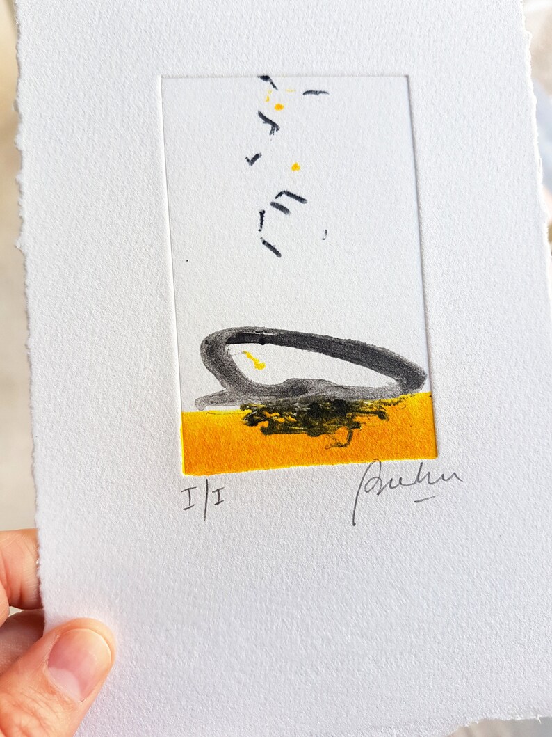 Small Abstract Printmaking Collection Original Monotype - Etsy