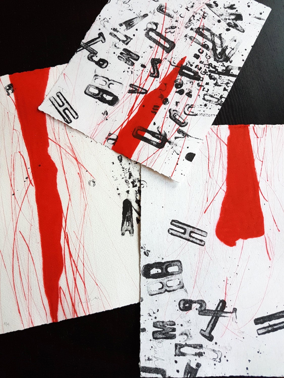 Typographic Letters Art Print Modern Lithograph Print - Etsy Denmark