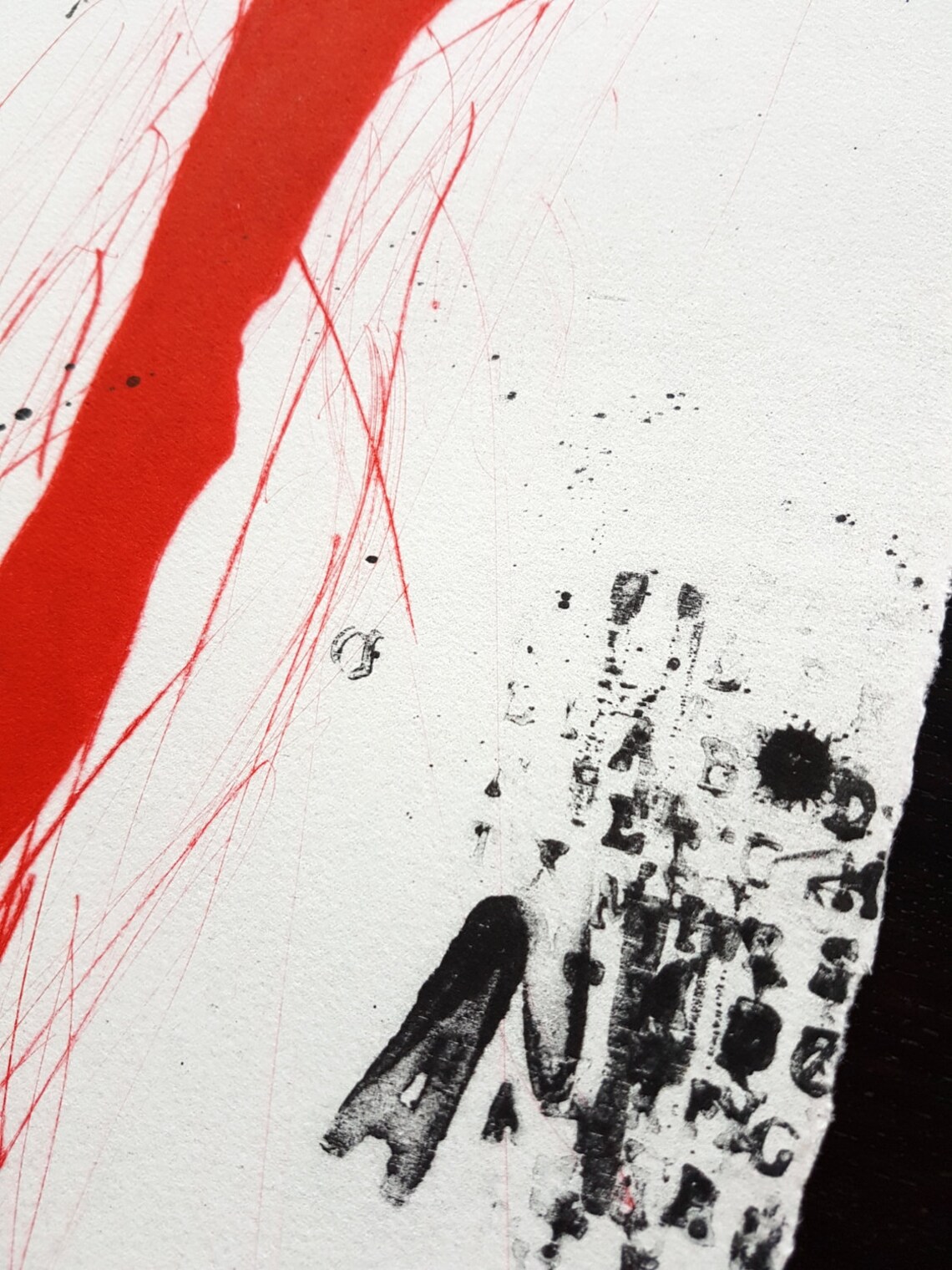 Typographic Letters Art Print Modern Lithograph Print - Etsy Denmark