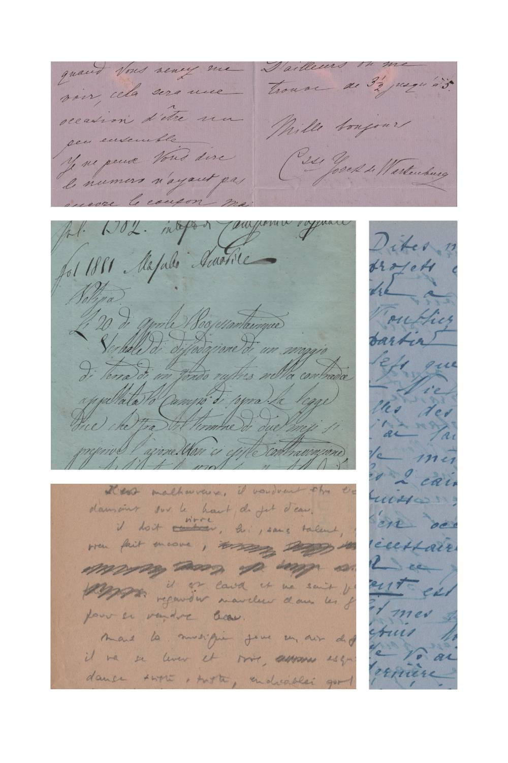 Antique Papers and Letters in Color - Old Handwriting Ephemera (digital ...