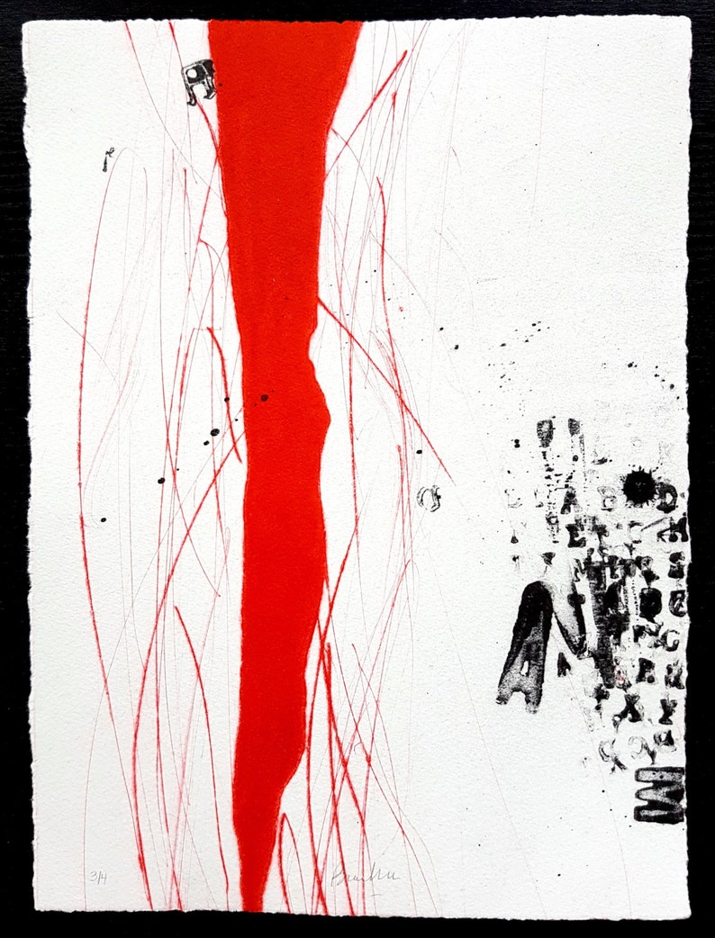 Typographic Letters Art Print Modern Lithograph Print - Etsy