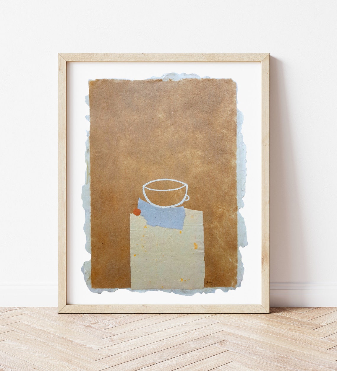 Abstract Handmade Paper Collage and Painting Delicate Paper - Etsy