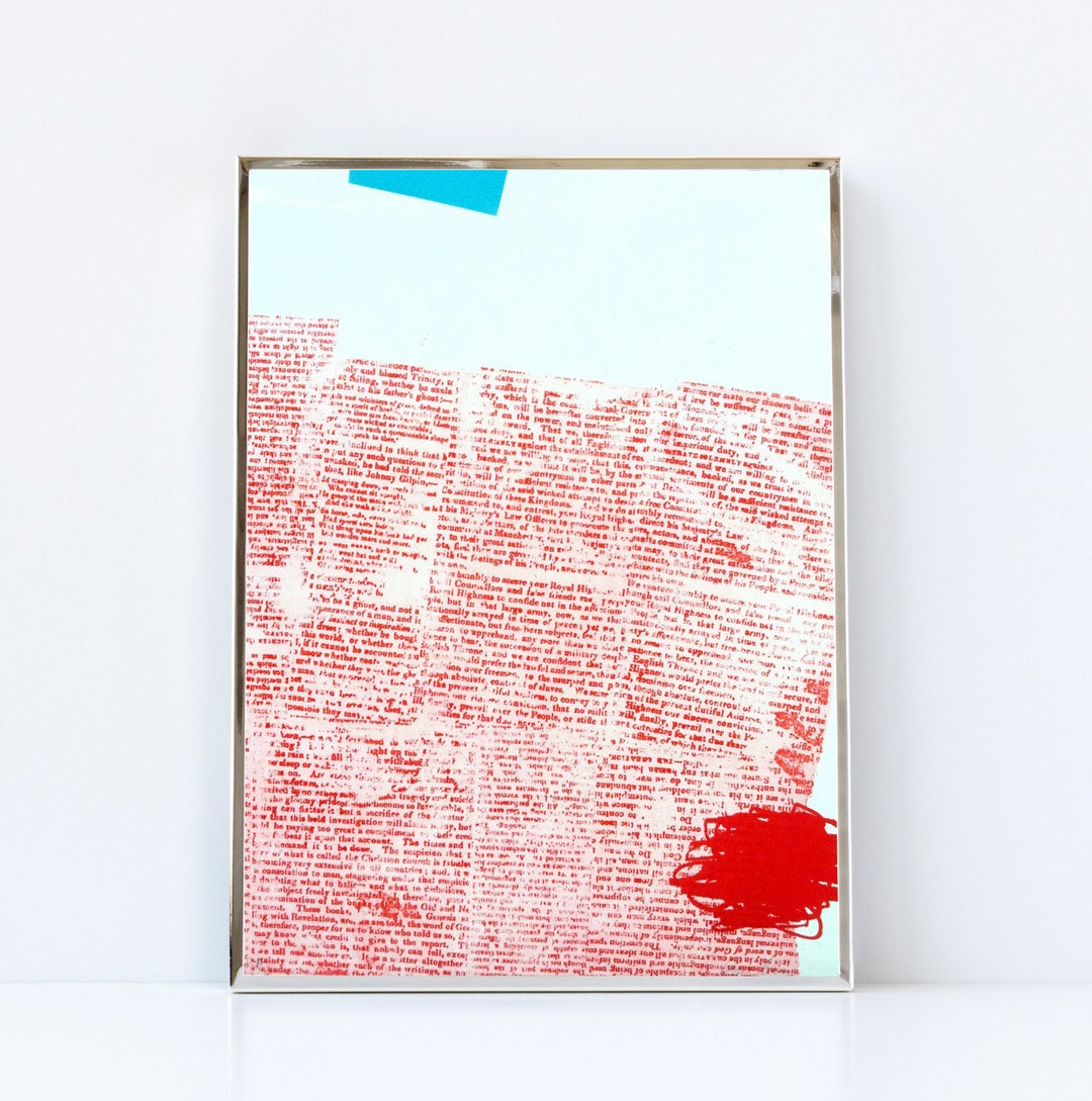 Typographic Art Print - Original Etching Print - Abstract Printmaking ...