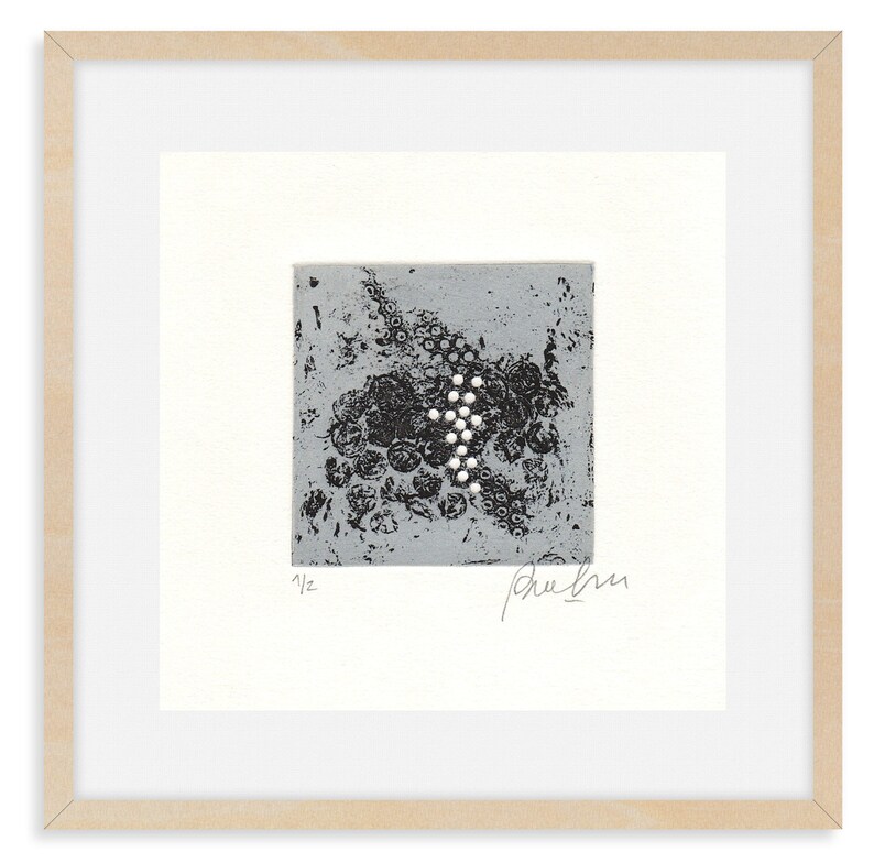 Small Original Intaglio Art Print Squared Etching Print - Etsy