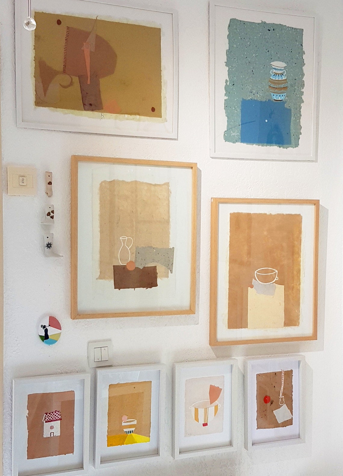 Abstract Handmade Paper Collage and Painting Delicate Paper - Etsy