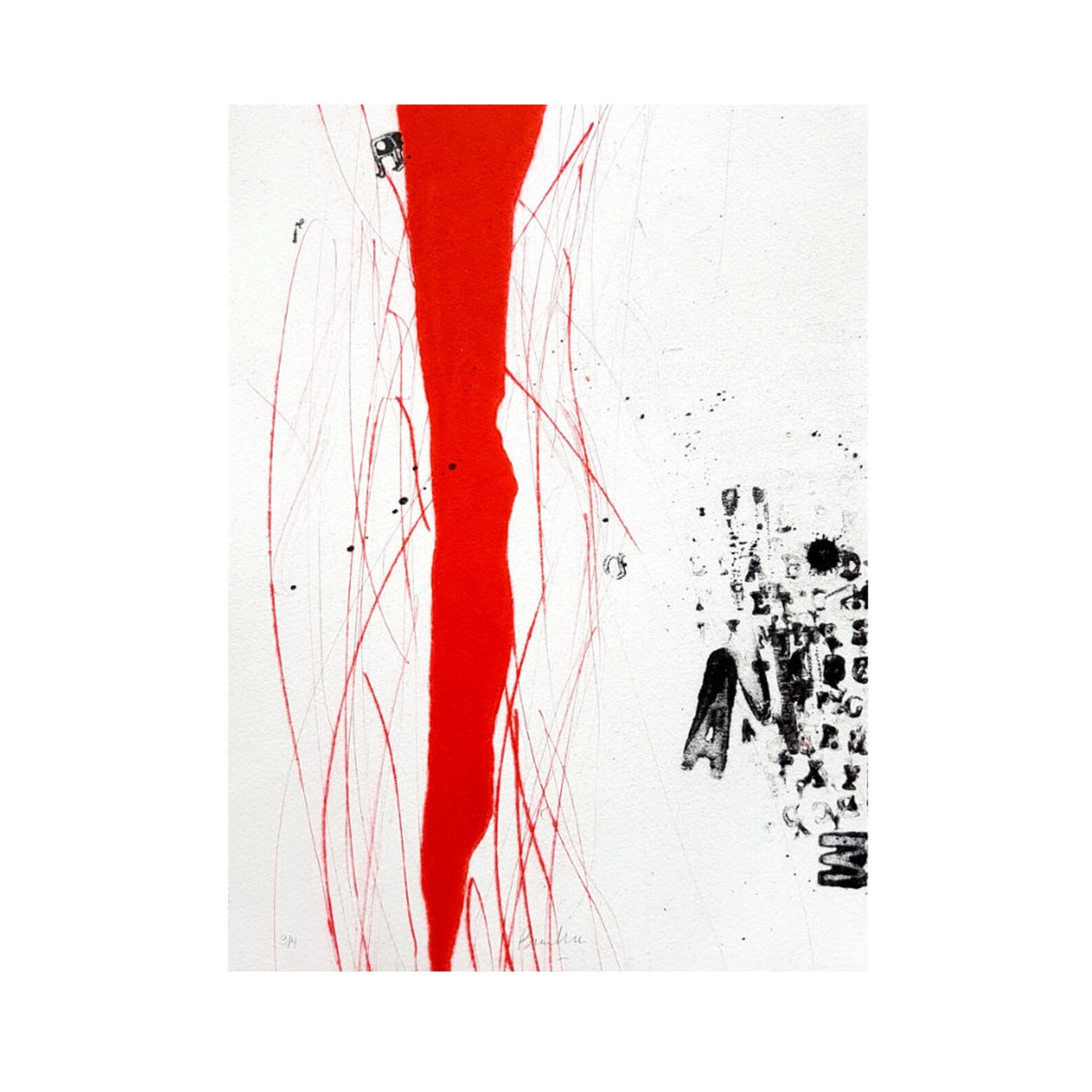 Typographic Letters Art Print Modern Lithograph Print - Etsy Denmark