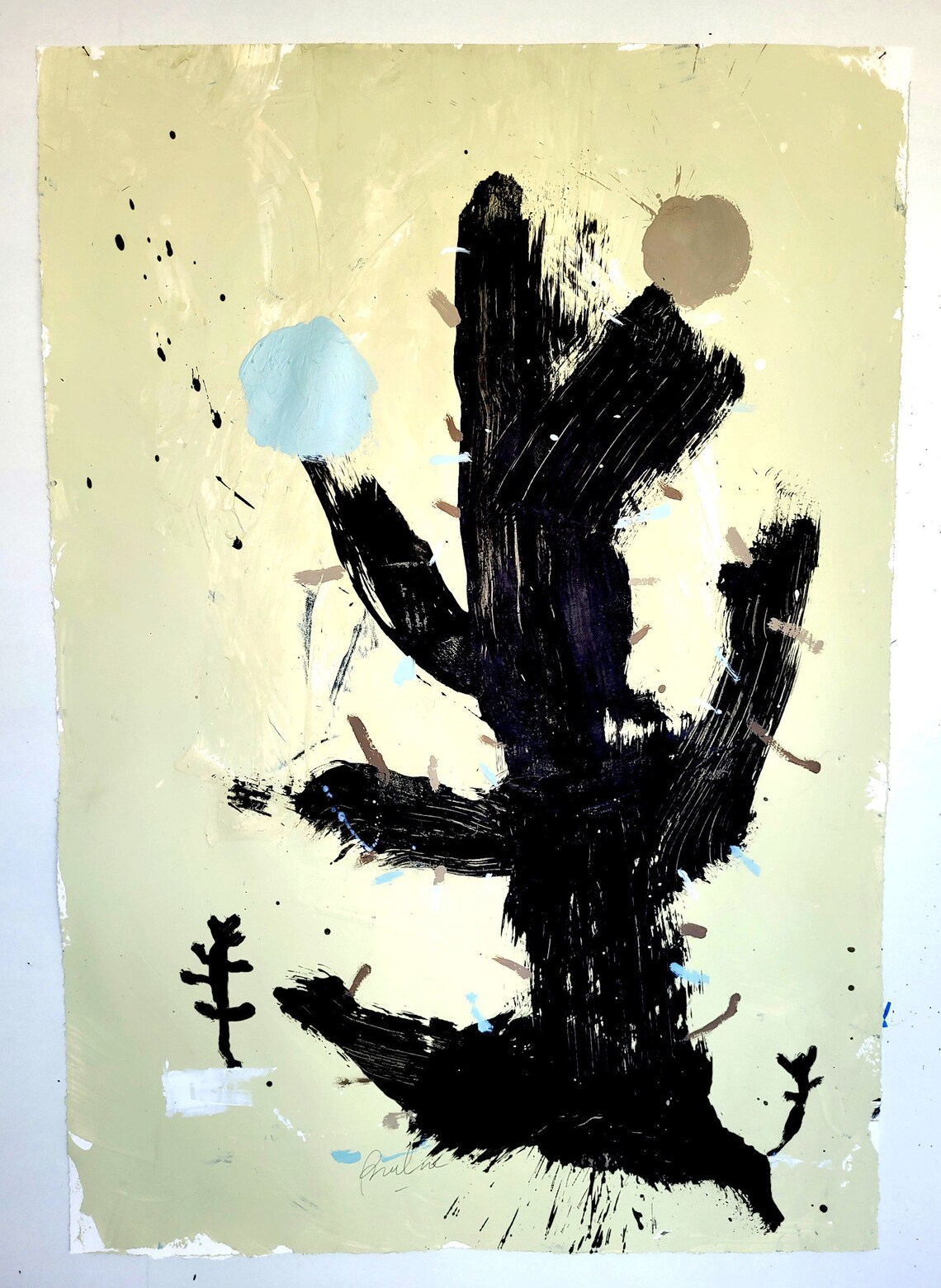 Abstract Expressionist Tree Original Large Painting on Paper - Etsy