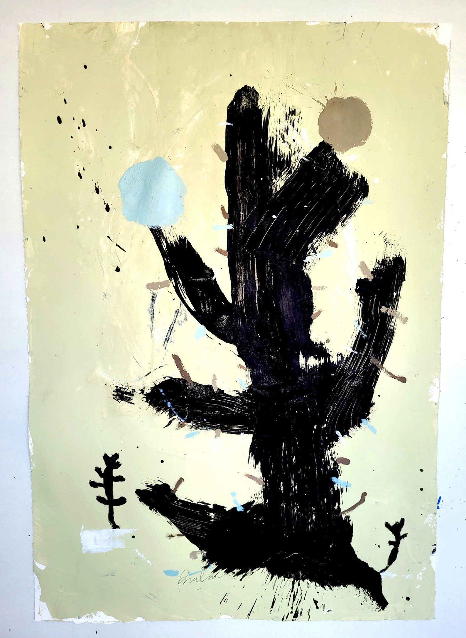 Abstract Expressionist Tree Original Large Painting on Paper - Etsy