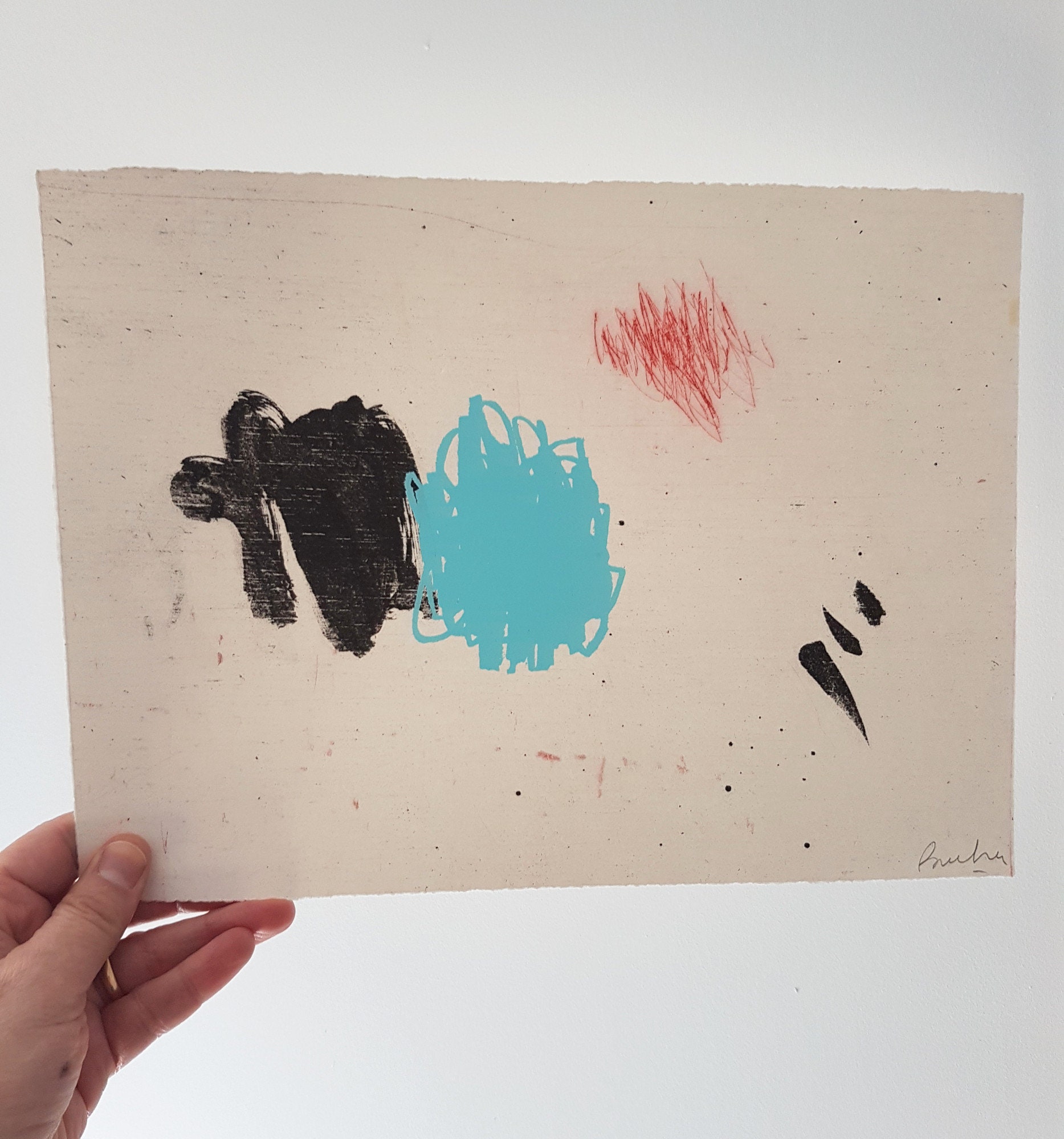 Abstract Lithograph Print and Screen Print Art Collograph - Etsy