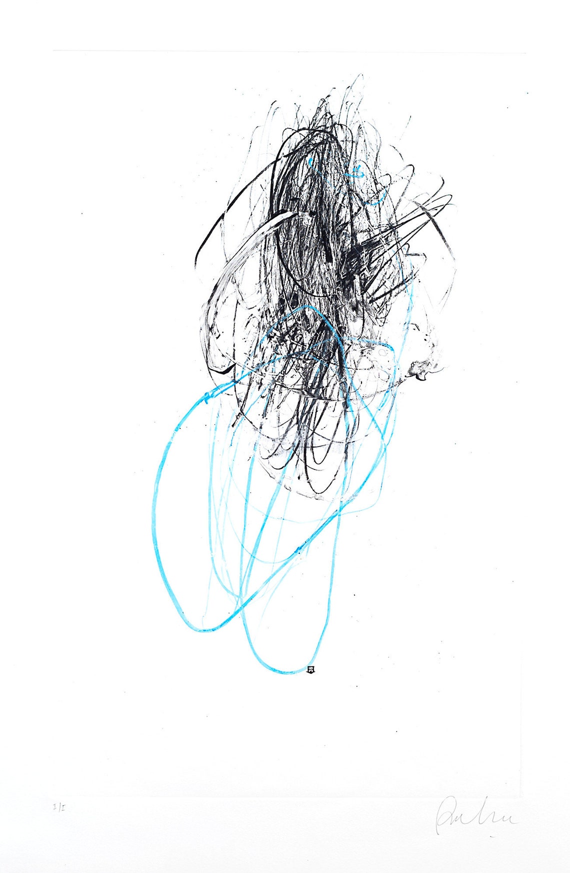 Expressionist Drawing Art Print Original Abstract Monotype | Etsy