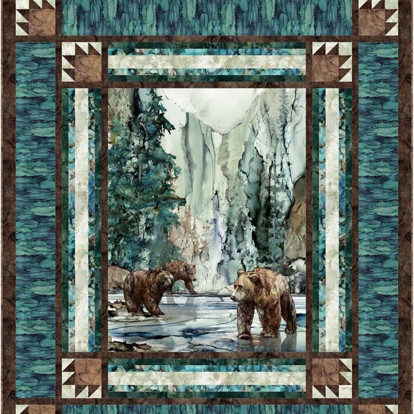 Northern Peaks Bears Quilt Kit - Etsy