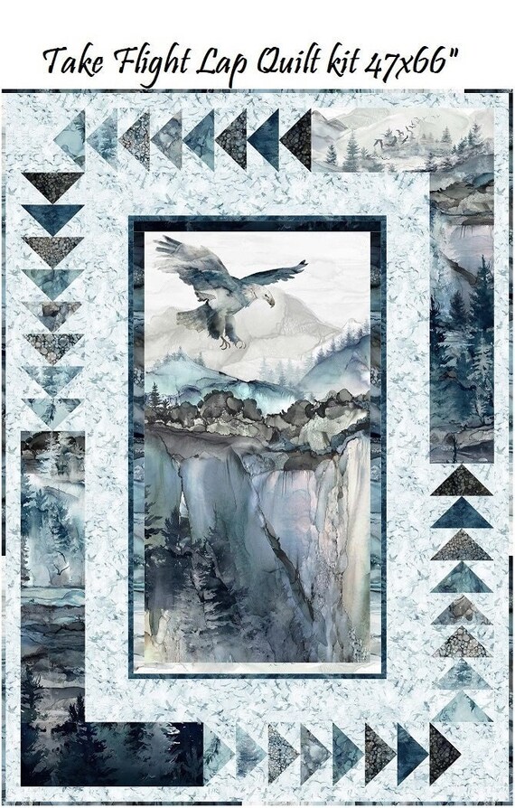 Take Flight Lap Quilt Kit 47x66 Northcott Soar Collection - Etsy