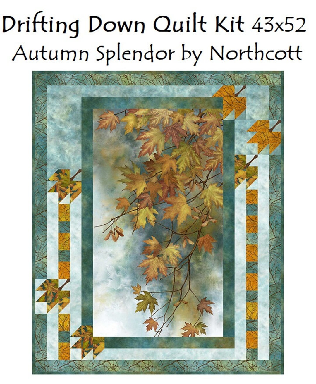 Drifting Down Quilt Kit 43x52 by Northcott Autumn Splendor Collection ...