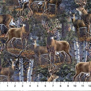 1000 Words Quilt Kit 86x91 by Northcott First Light Deer Collection ...