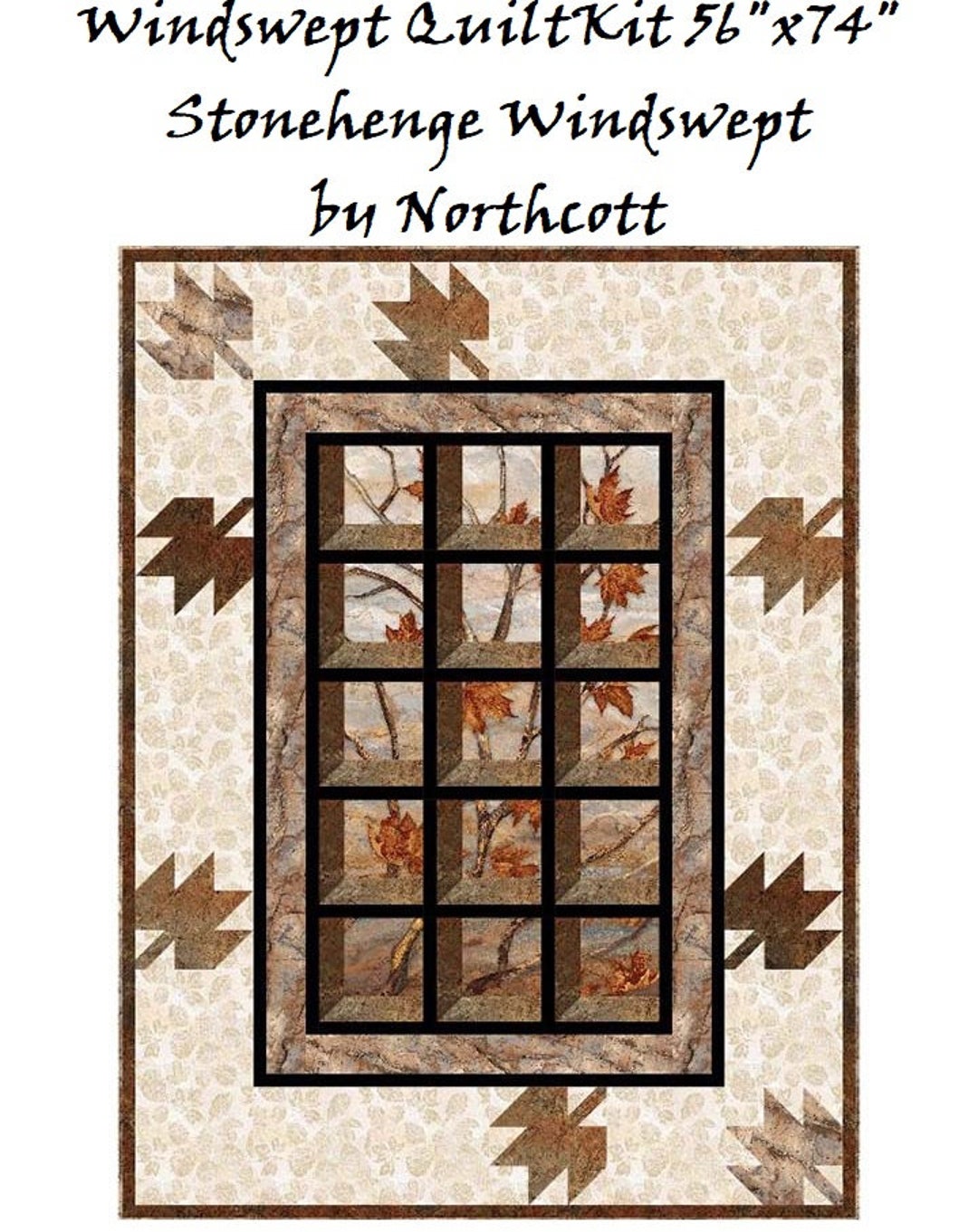 Windswept Quilt Kit 56x74 Northcott Stongehenge Windswept Collection ...