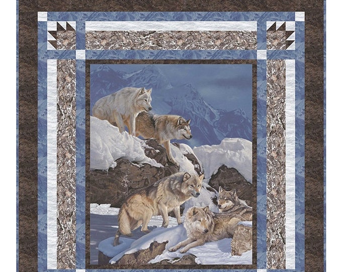 Wolf Pack Quilt Kit 65x73 Northcott Winter Gathering Collection ...