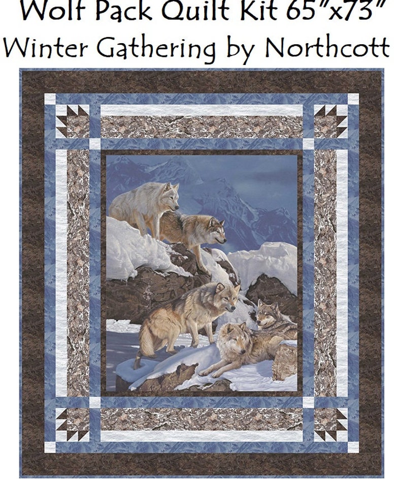 Wolf Pack Quilt Kit 65x73 Northcott Winter Gathering - Etsy