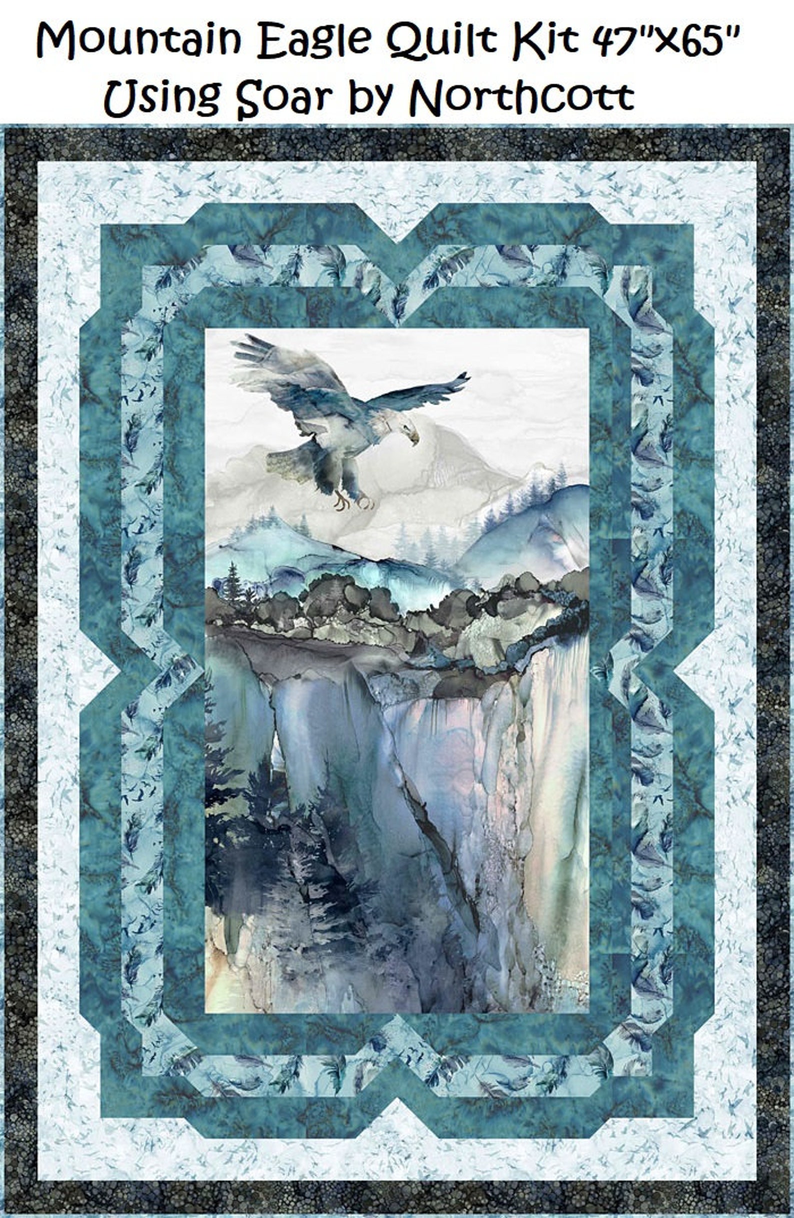 Mountain Eagle Quilt Kit 47x65 Featuring Northcott's Soar - Etsy