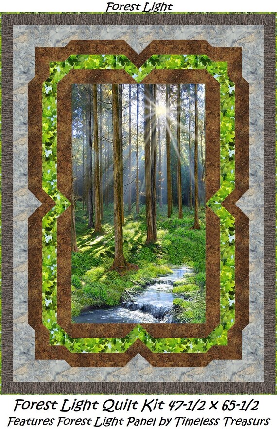 Sunny Forest Quilt Kit Timeless Treasures Scenic Forest 47x65 - Etsy