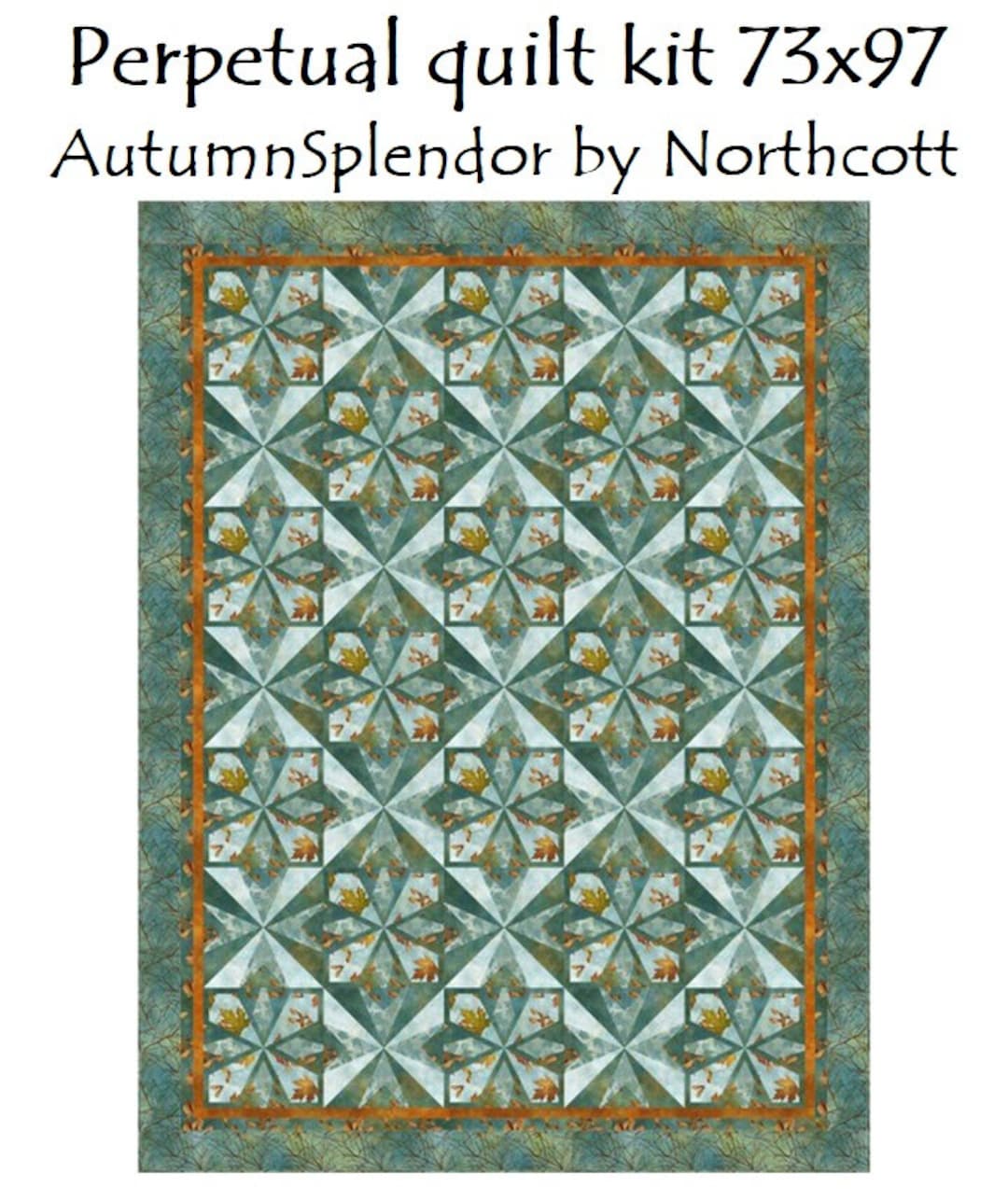 Perpetual Quilt Kit 73x97 by Northcott Autumn Splendor Collection ...