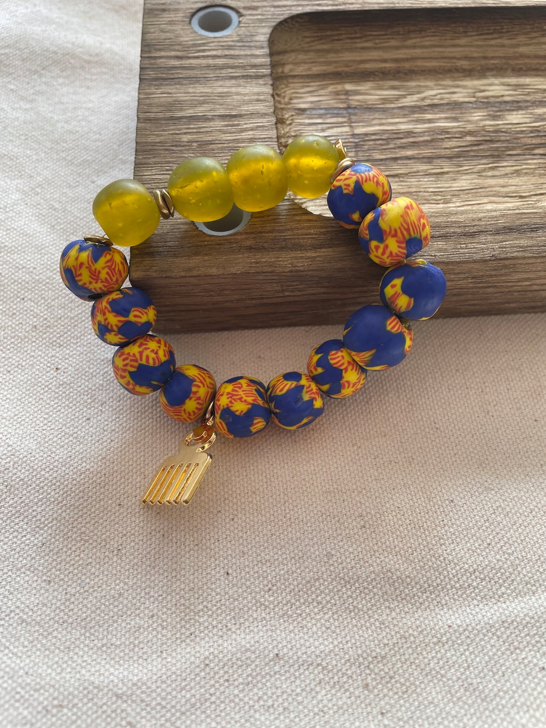 Duafe Adinkra Symbols Chunky Bracelets for Women, Ghanaian Culture ...