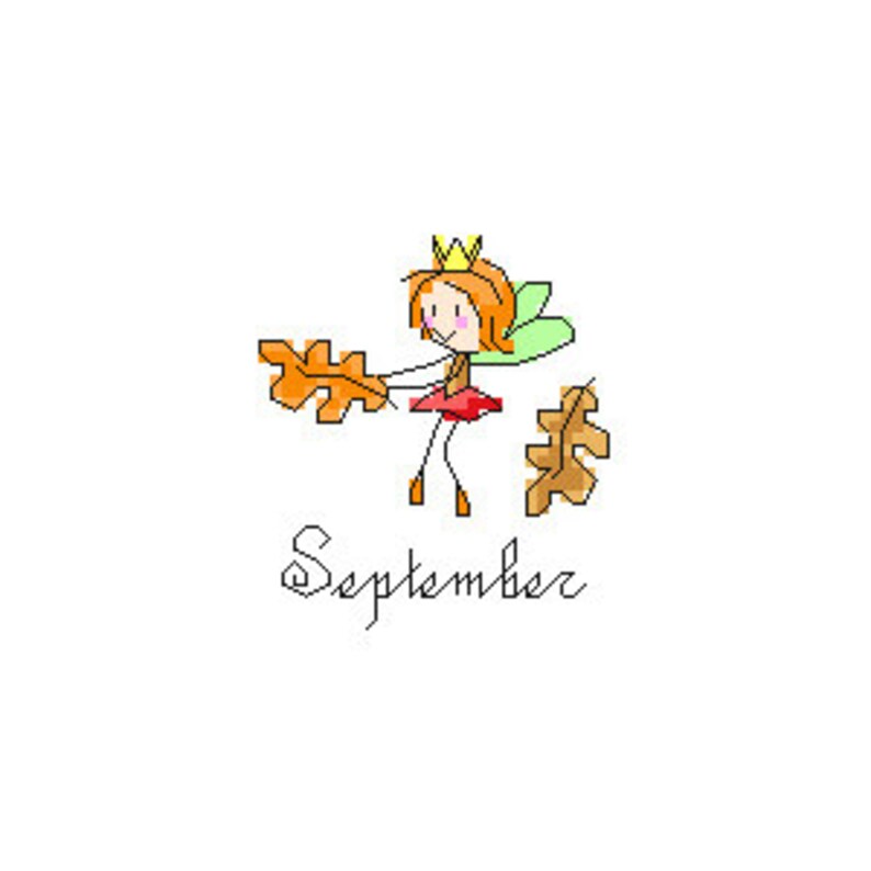 September Fairy / PDF Cross Stitch Pattern - Etsy