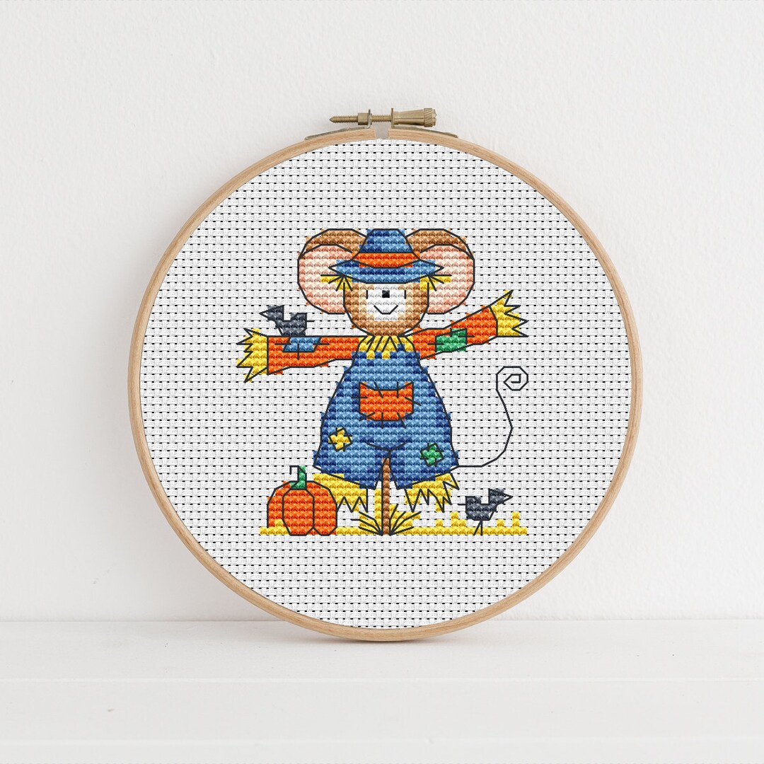 Furry Tales Scarecrow Mouse - Cross Stitch Pattern - Lucie Heaton ...