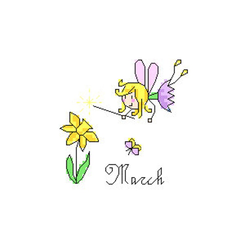 March Fairy / PDF Cross Stitch Pattern - Etsy