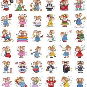 Schema punto croce "Ombrello Topo", Furry Tales di Lucie Heaton ...