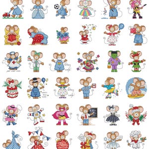 Schema punto croce "Ombrello Topo", Furry Tales di Lucie Heaton ...