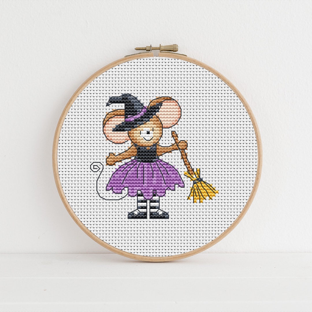 Furry Tales Witch Mouse Cross Stitch Pattern by Lucie Heaton, PDF ...