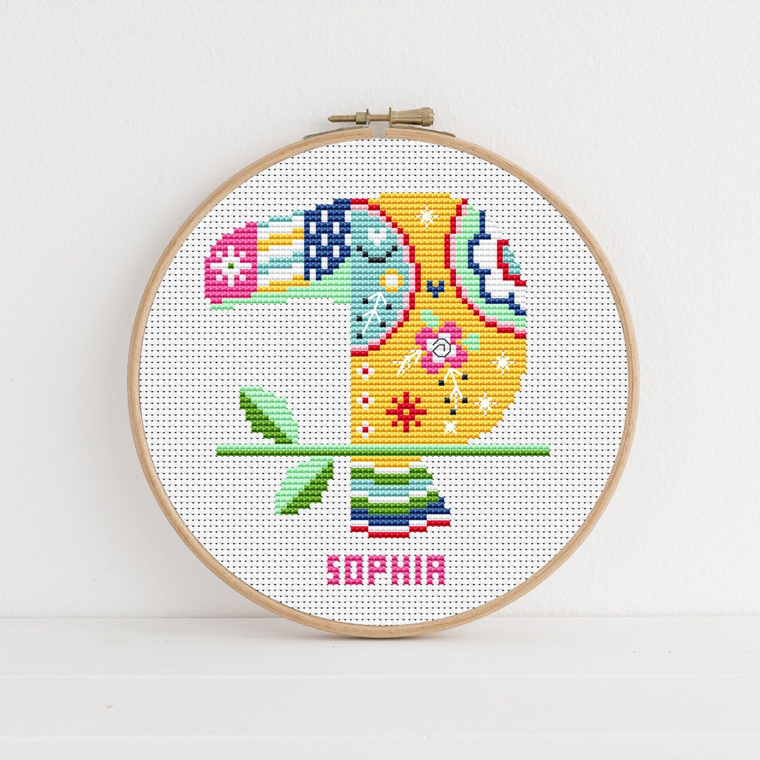 Folk Animals Toucan Cross Stitch Pattern by Lucie Heaton, PDF Counted ...
