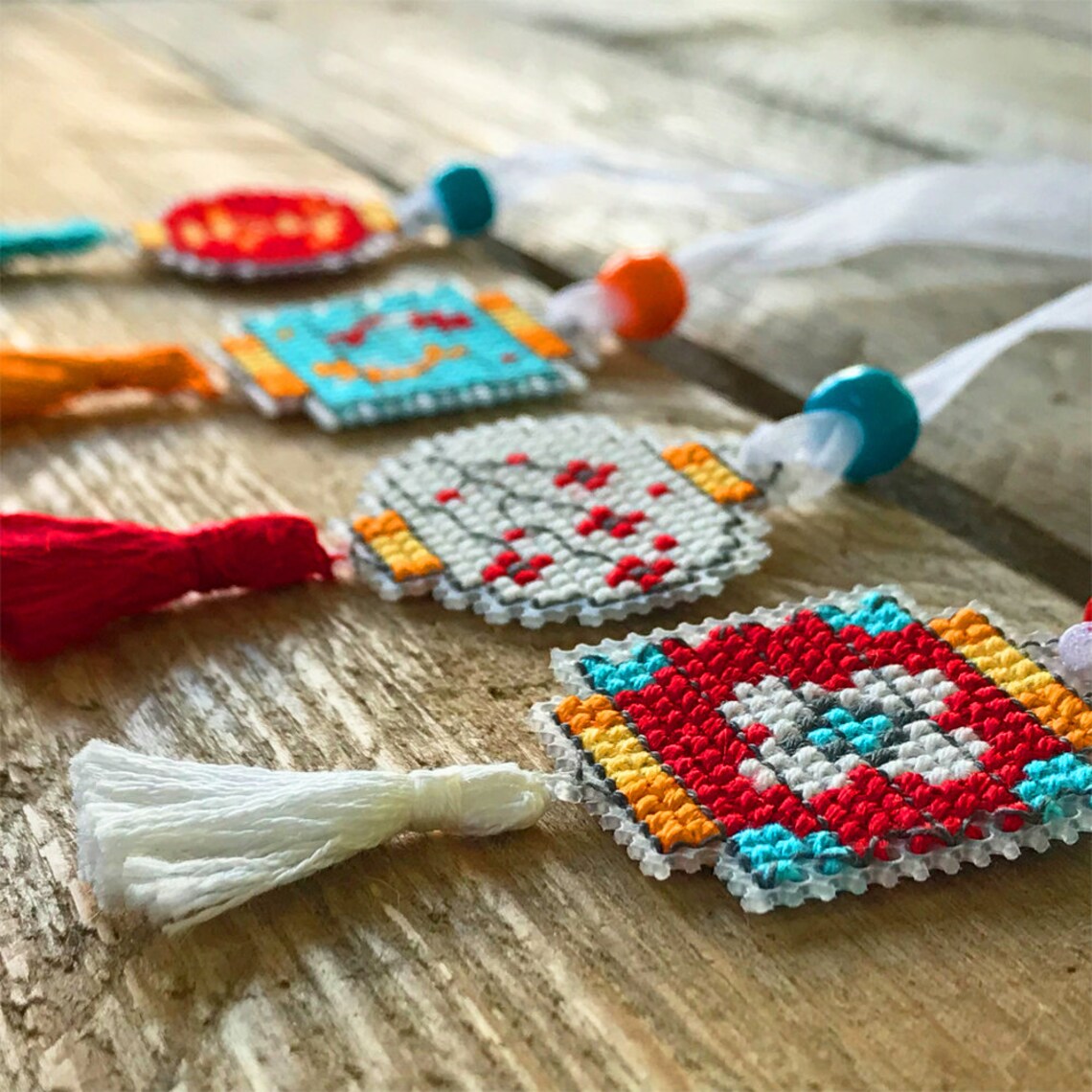 Chinese Lantern Charms, PDF Cross Stitch Pattern, Plastic Canvas ...