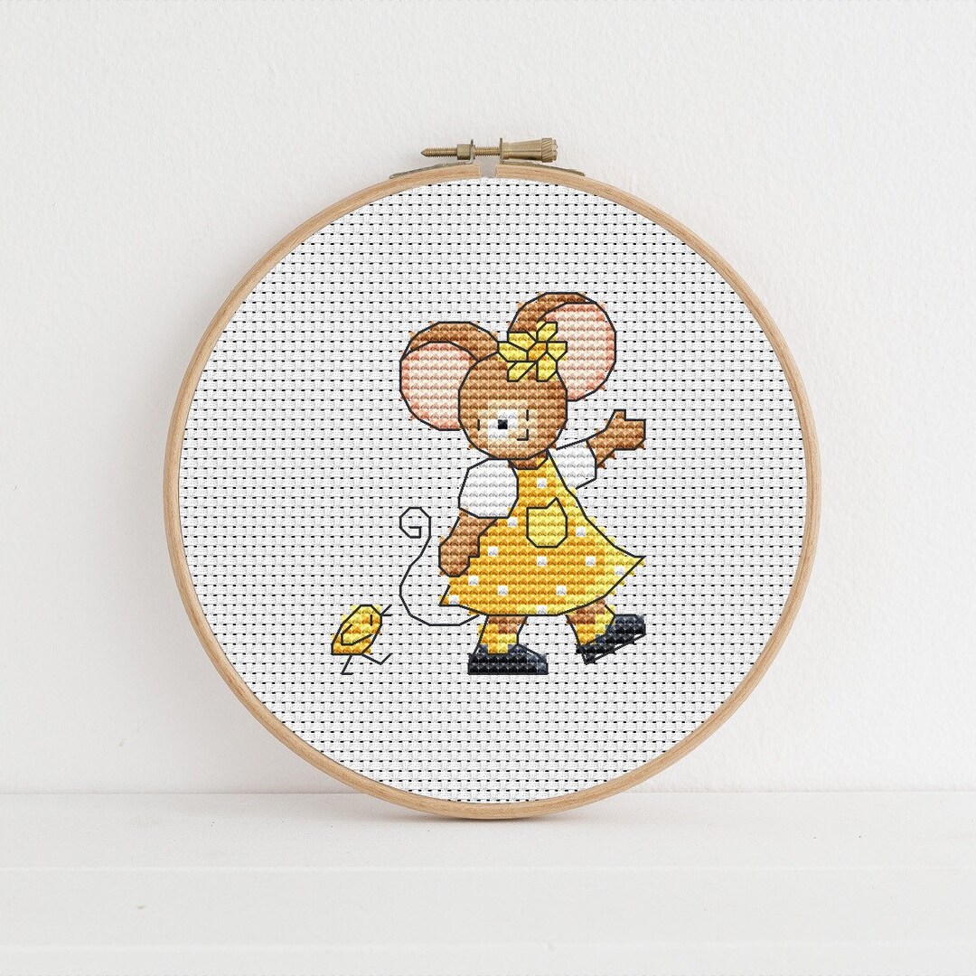 Spring Chick Mouse Cross Stitch Pattern, Furry Tales by Lucie Heaton ...