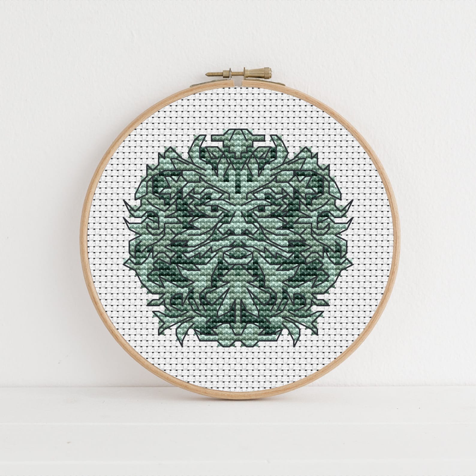 Green Man Motif PDF Instant Download Cross Stitch Pattern - Etsy