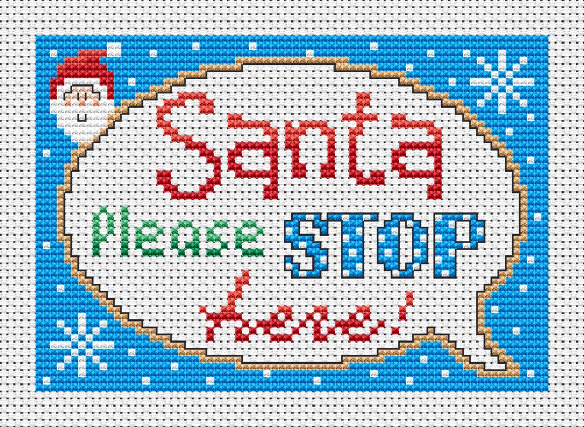 Santa Signs / Christmas Cross Stitch PDF Pattern / Counted - Etsy UK