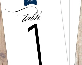 Table Numbers Nautical Table Numbers Wedding Table Numbers | Etsy
