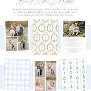 PRINTABLE Christmas Card With Photo, Holiday Card, Photo Card, Garland ...