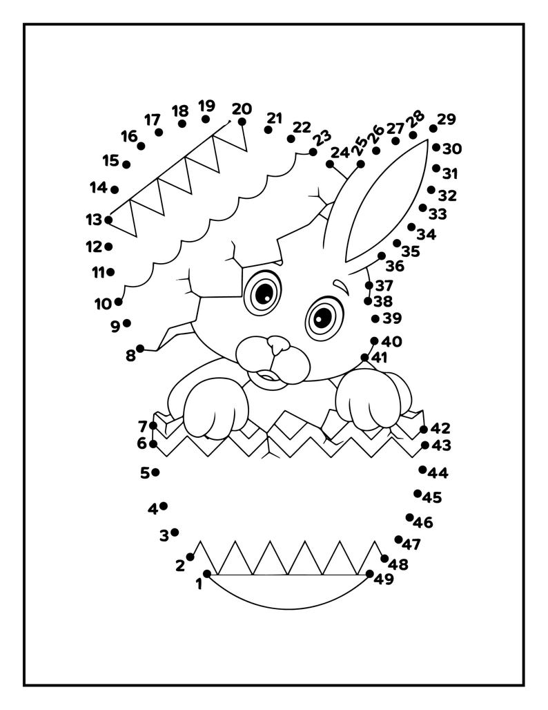 Easter Dot to Dot Workbook for Kids Ages 2-5, Connect the Dots Easter ...