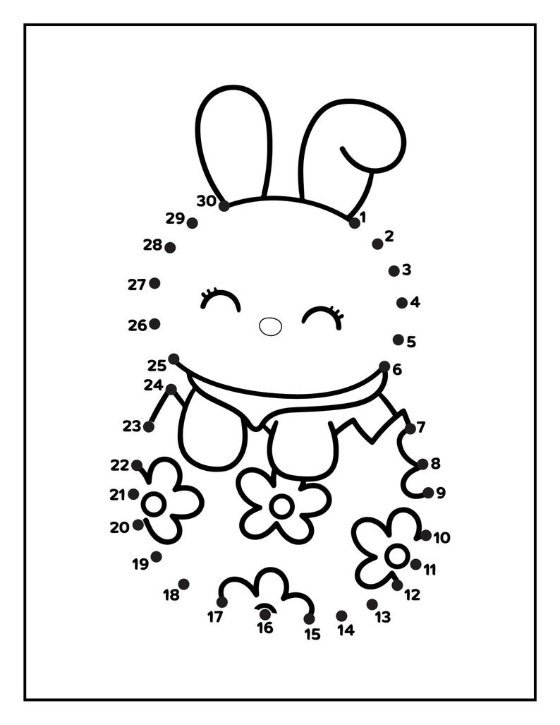 Easter Dot to Dot Workbook for Kids Ages 2-5, Connect the Dots Easter ...