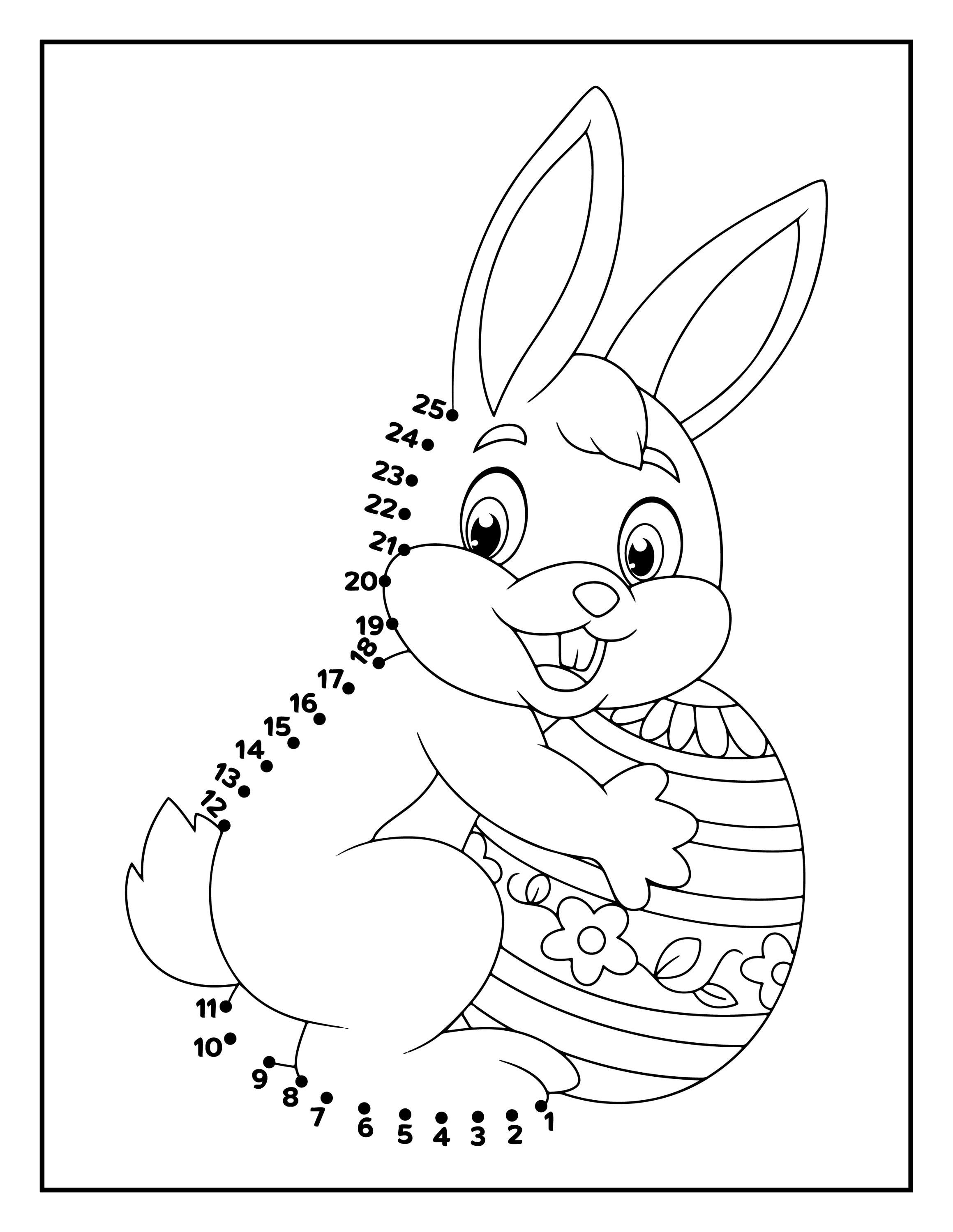 Easter Dot to Dot Workbook for Kids Ages 2-5, Connect the Dots Easter ...