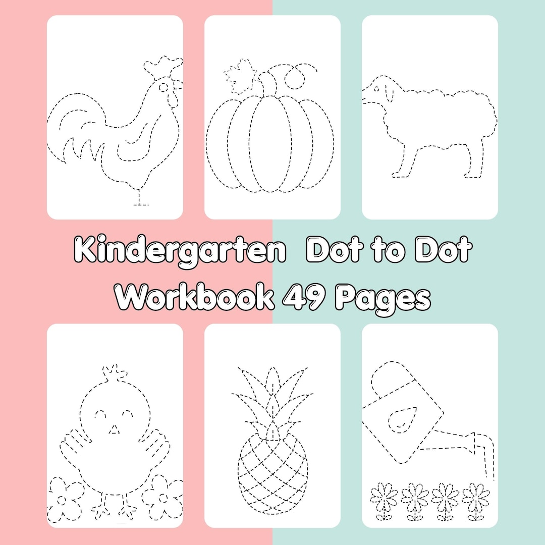 Farm Dot to Dot and Coloring Activity Book, Connect the Dots Farm ...