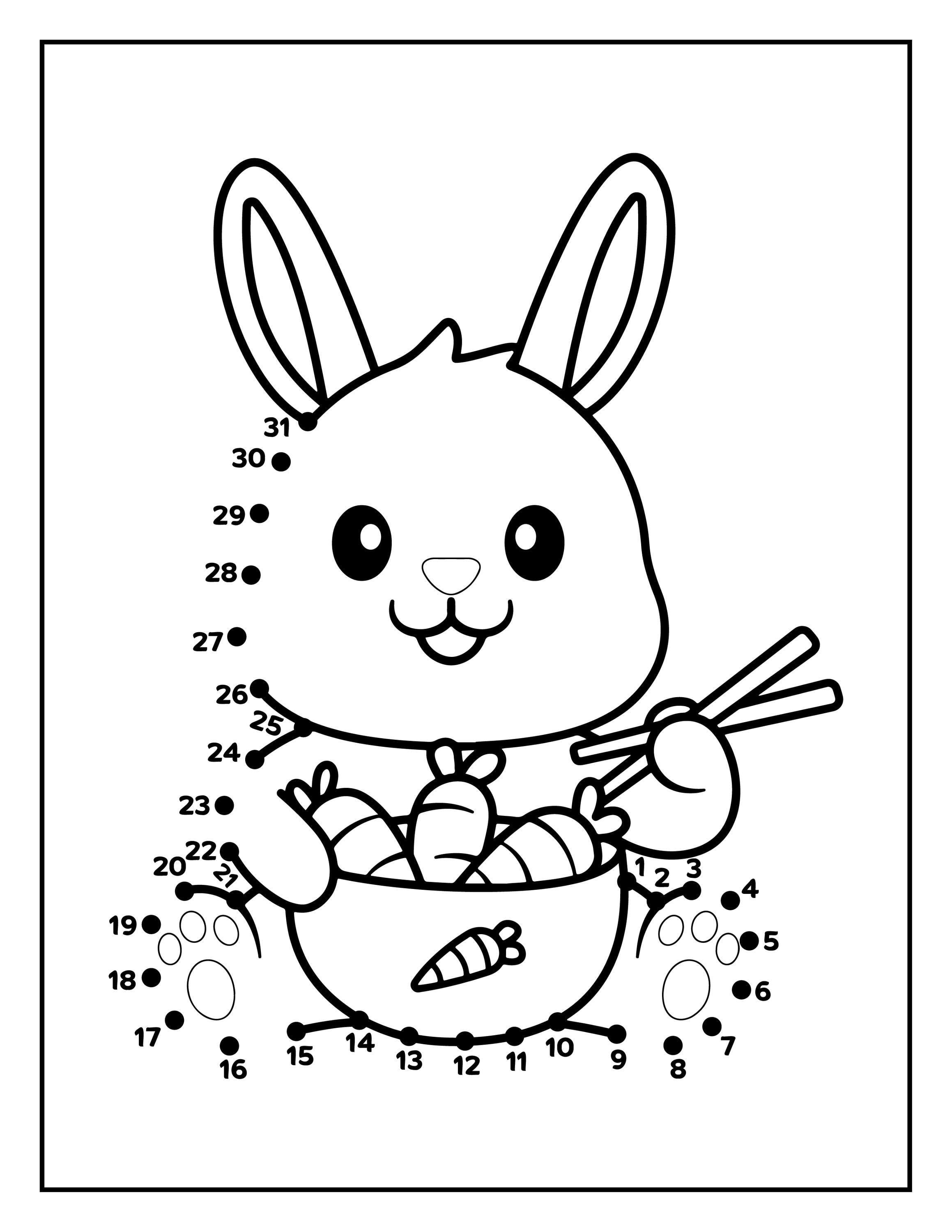Easter Dot to Dot Workbook for Kids Ages 2-5, Connect the Dots Easter ...